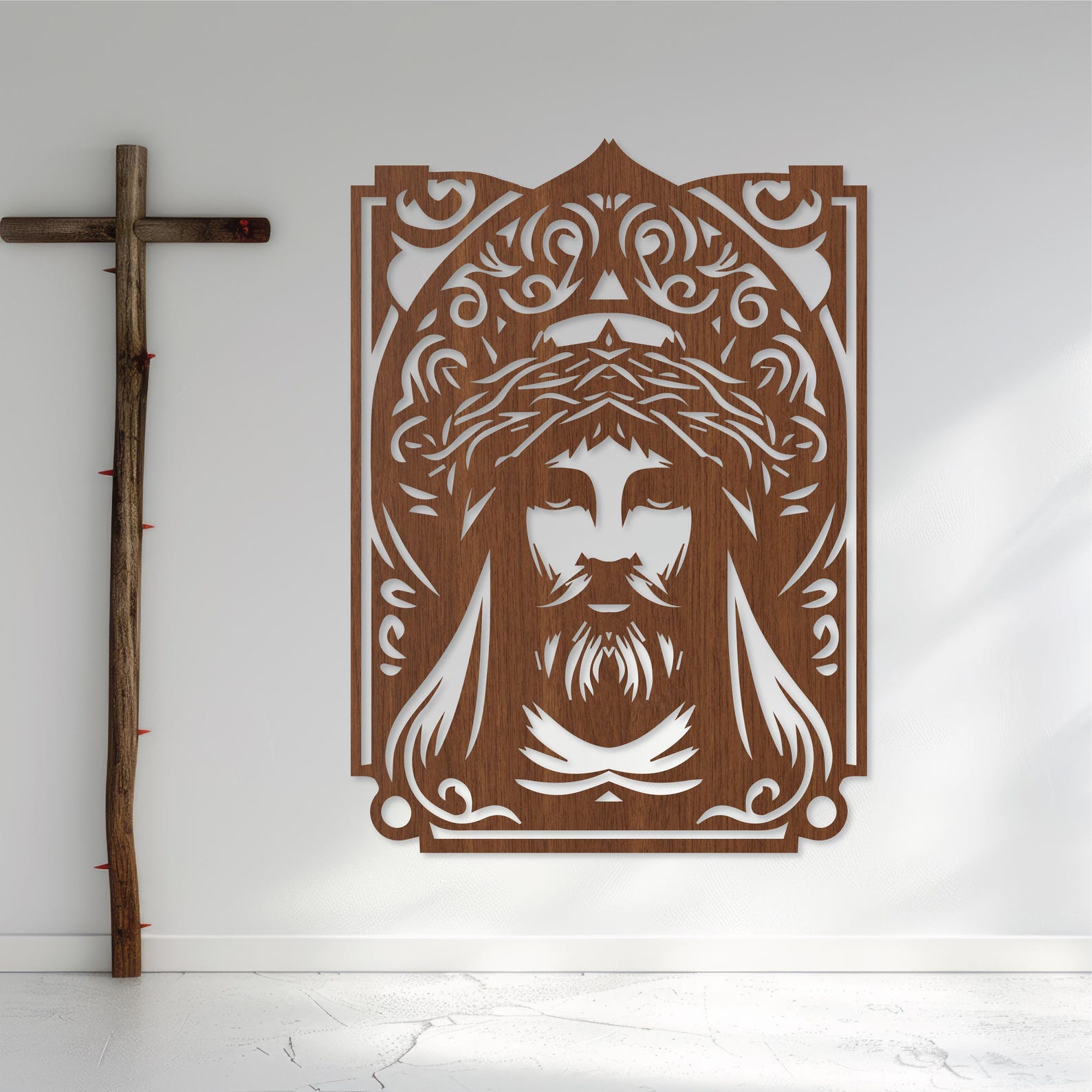 Jesus Christ Laser Cut Files,jesus Face,jesus Cross Files Set,metal and ...