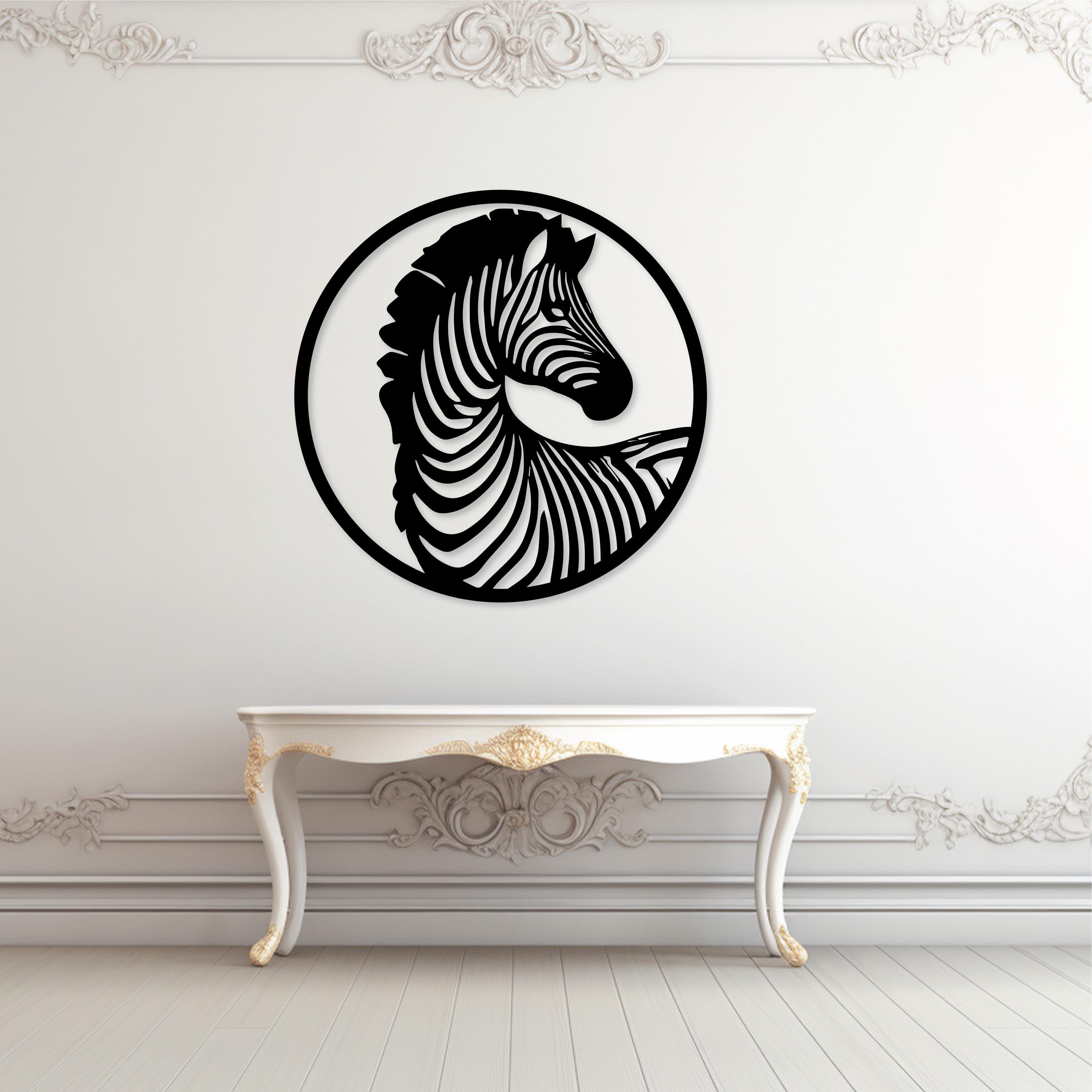 Geometric Zebra Animal Set, Bundle Laser Cut, Room Wall Art, Polygon ...