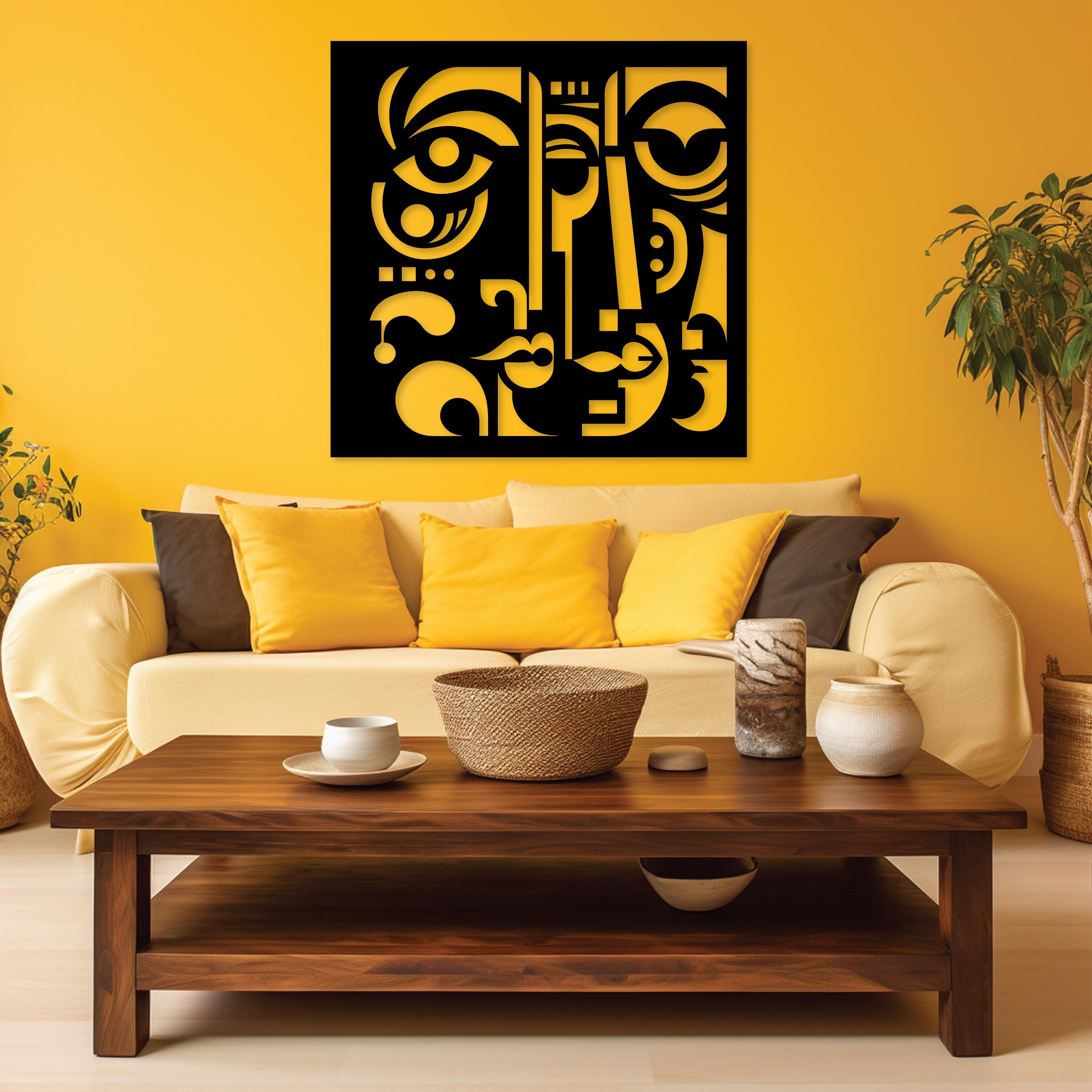 Cubism-themed Laser Cut Files , Geometric & Abstract Digital Art, Faces ...