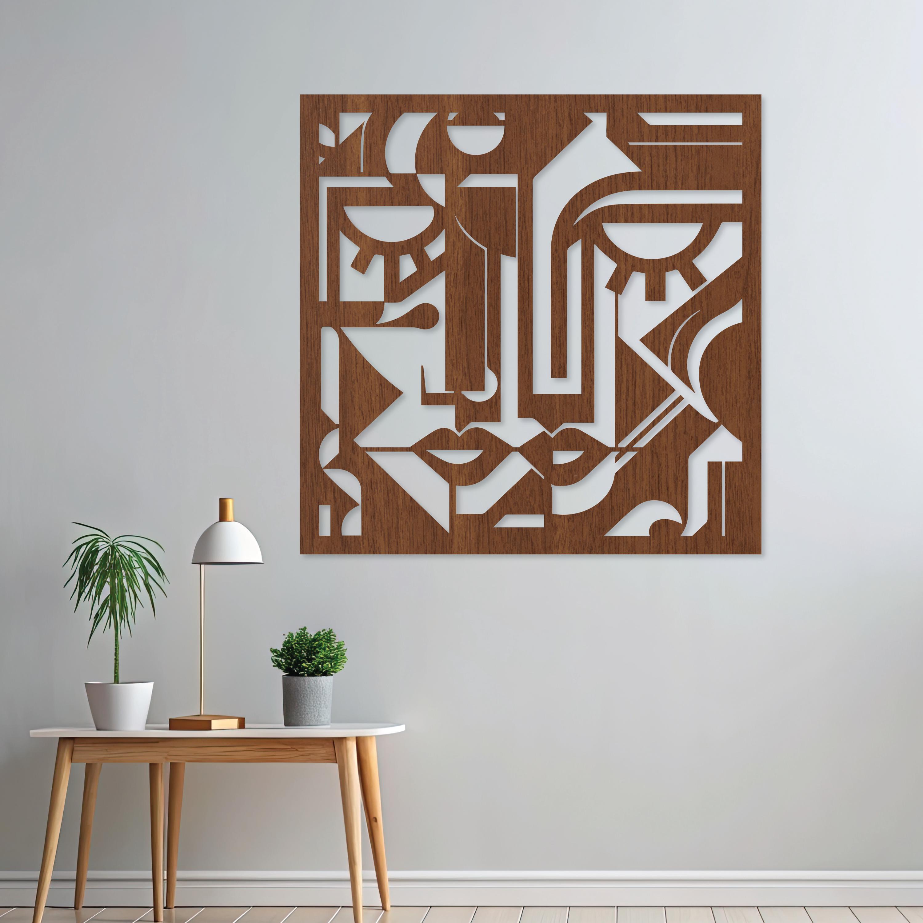 Cubism-themed Laser Cut Files , Geometric & Abstract Digital Art, Faces ...