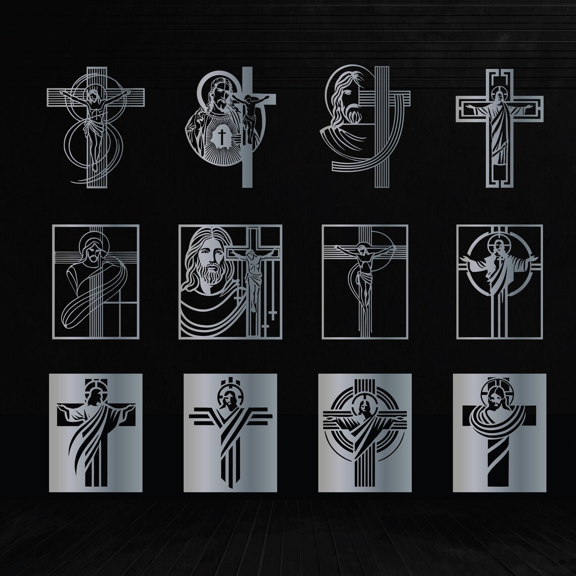 Jesus Christ Laser Cut Files,jesus Face,jesus Cross Files Set,metal and ...