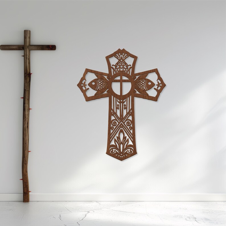 Jesus Christ Laser Cut Files,modern Cross Wall Art,cross Cnc Files Set ...