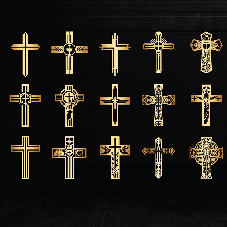 Jesus Christ Laser Cut Files,modern Cross Wall Art,cross Cnc Files Set ...