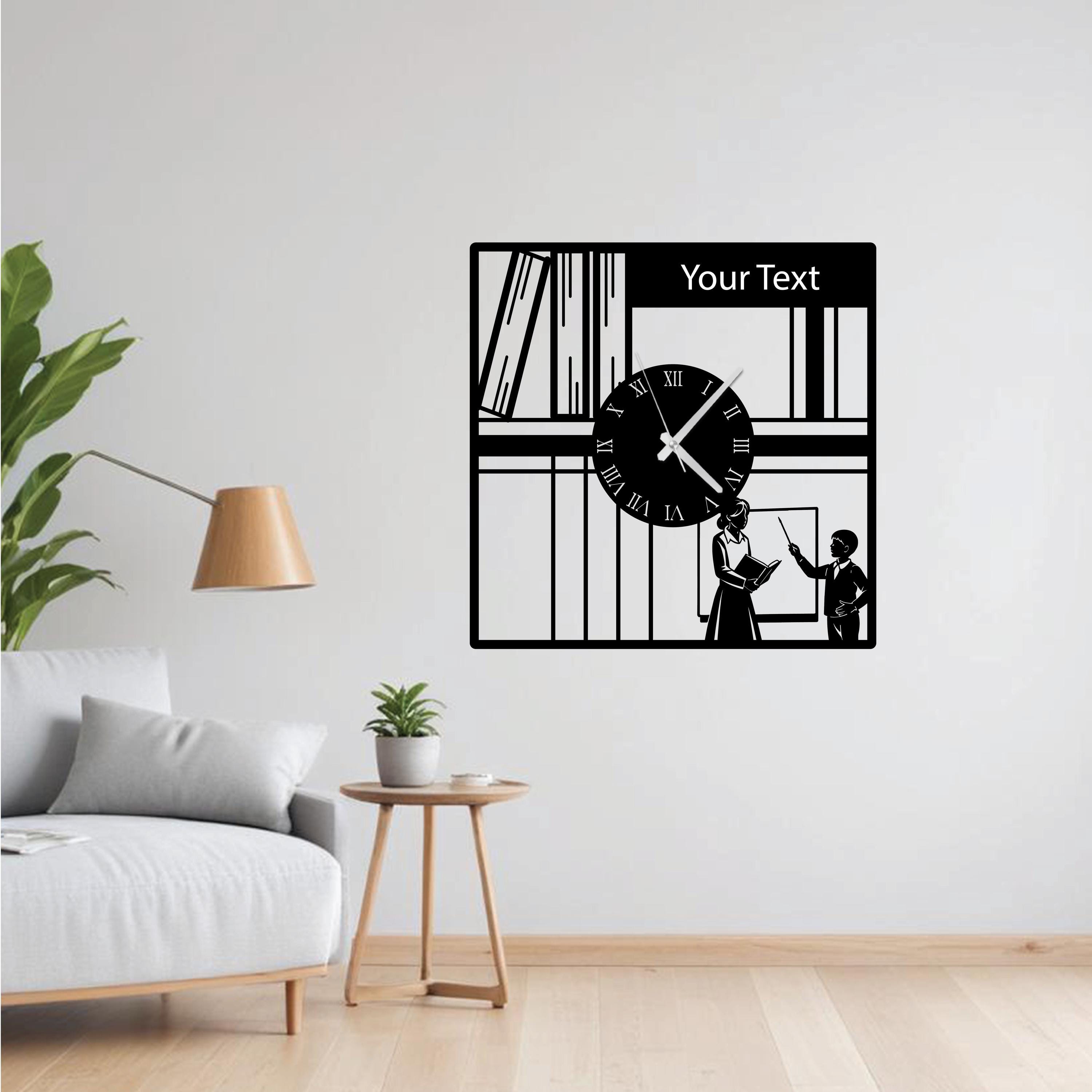 Happy Teachers Day Clock,teacher Clock Laser Cut Files,clock Wall Art ...