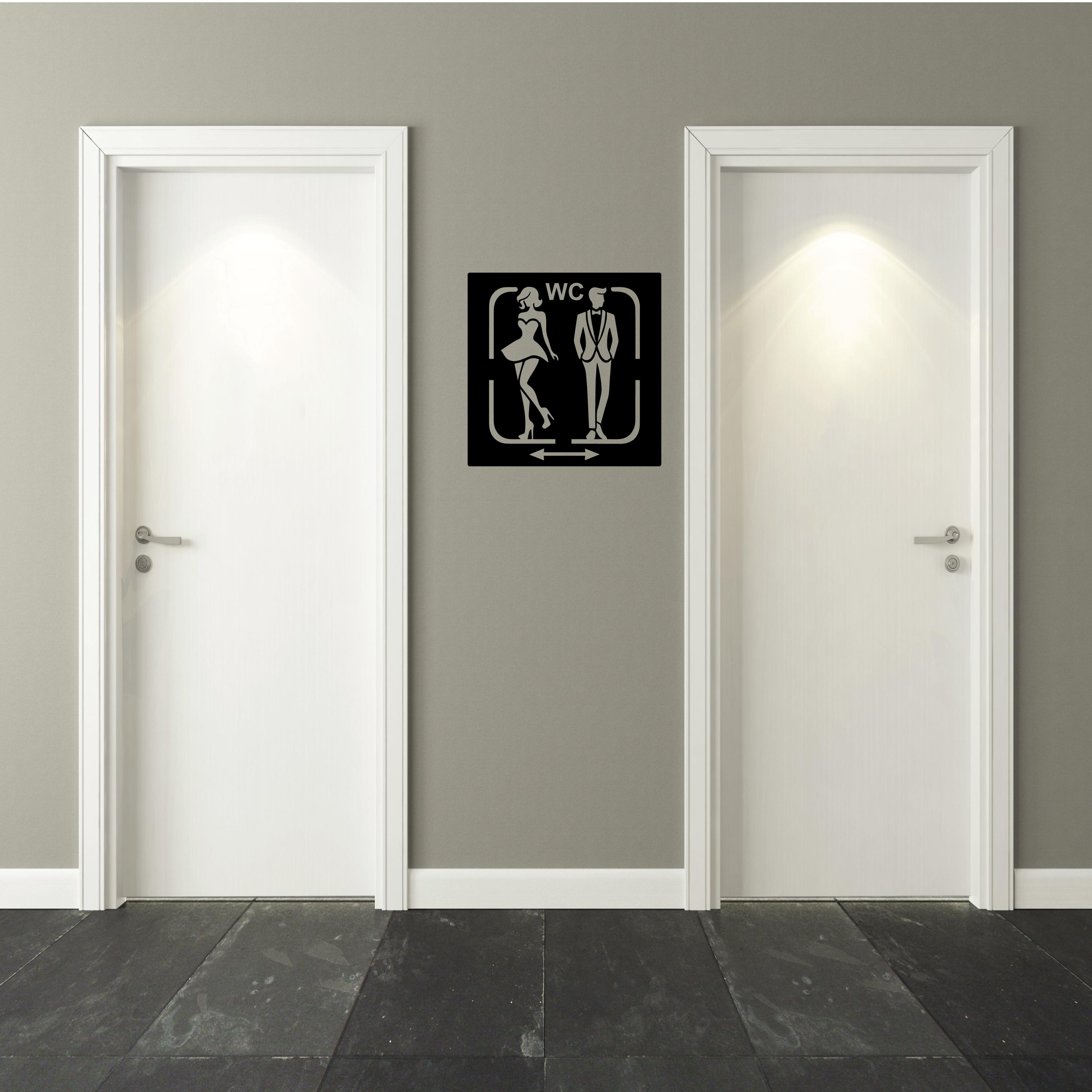 Wc Restroom Sign,wc Laser Cut Files,restroom Laser Cut Files,metal and ...