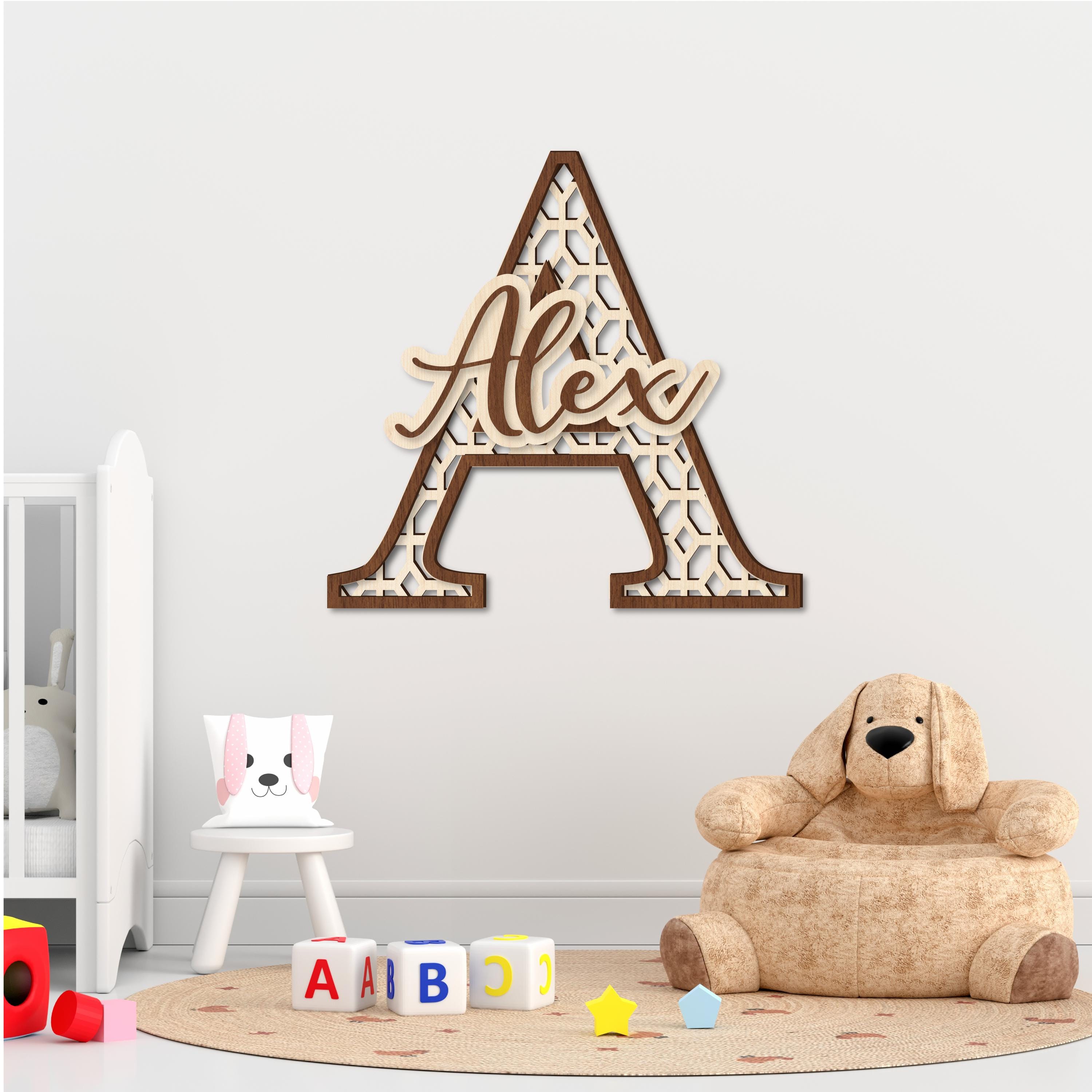 Laser Cut Lettering Alphabet Font Wooden Letter A-Z Vector, Alphabet ...