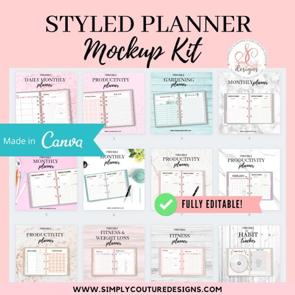 Realistic Digital Planner Mockup - Etsy