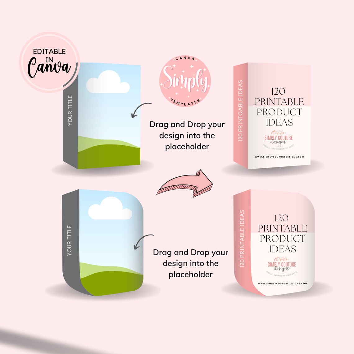 Box Mockup Canva, Software Box Mockup, 3D Box Mockup Canva, Canva Box ...
