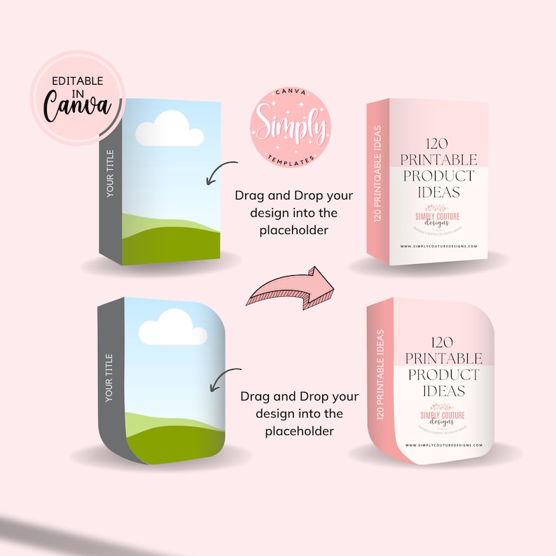 Box Mockup Canva, Software Box Mockup, 3D Box Mockup Canva, Canva Box ...