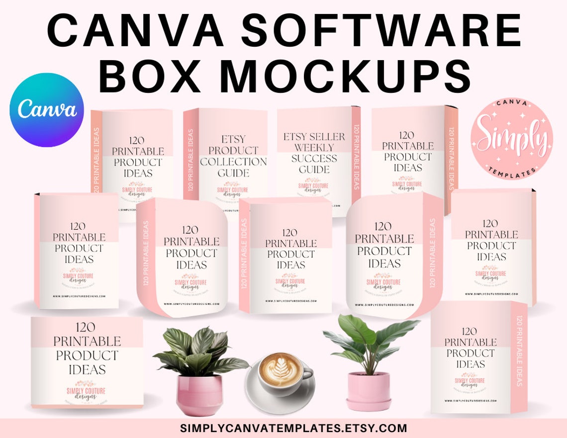 Canva Box Mockup Templates, Canva Mockup, Mockup Box, Software Box ...