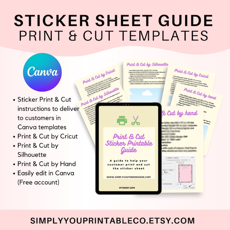 Print and Cut Stickers Guide for Cricut and Silhouette Printable ...