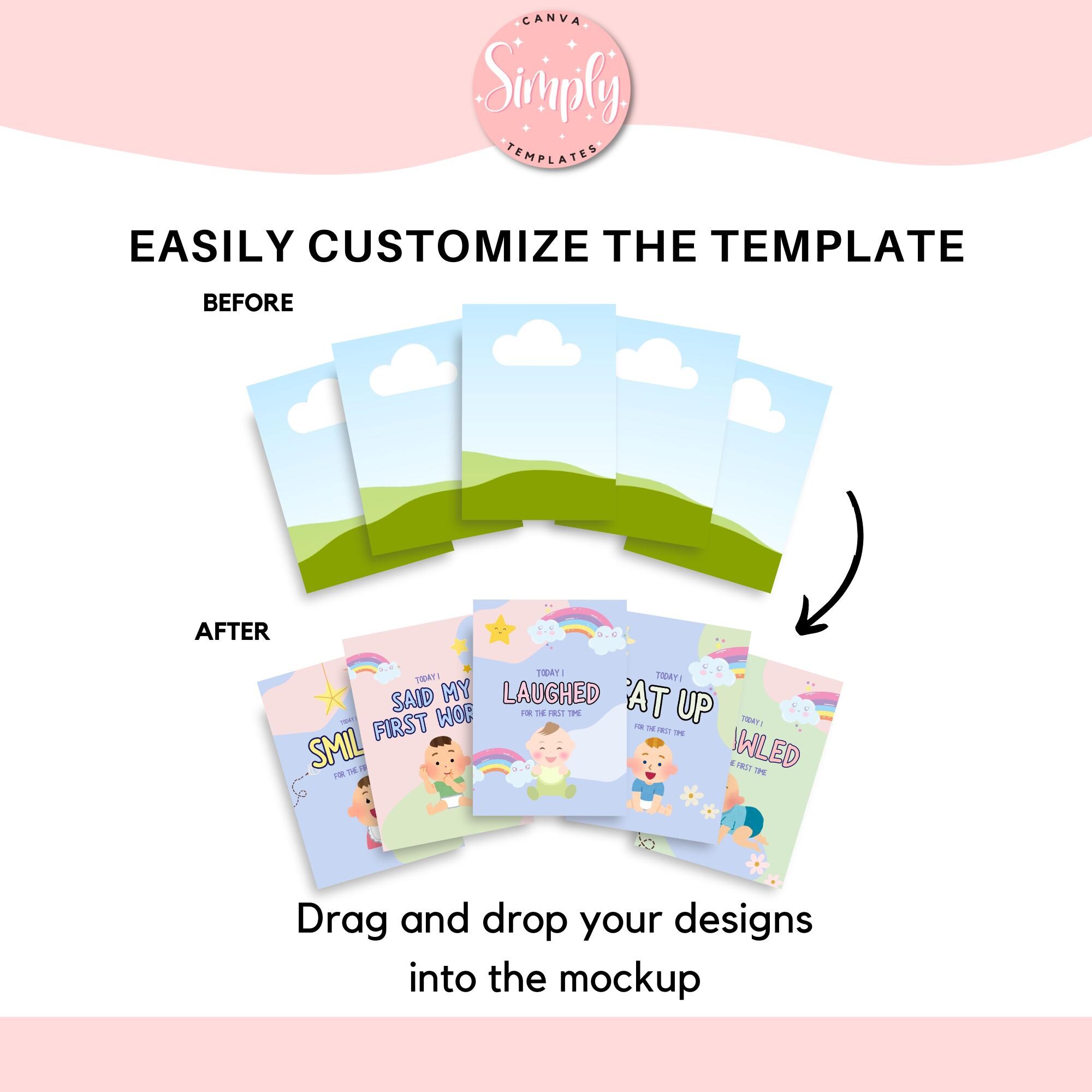 Affirmation Cards Mockup, Editable Canva Template (2.5x3.5 In) - Etsy ...