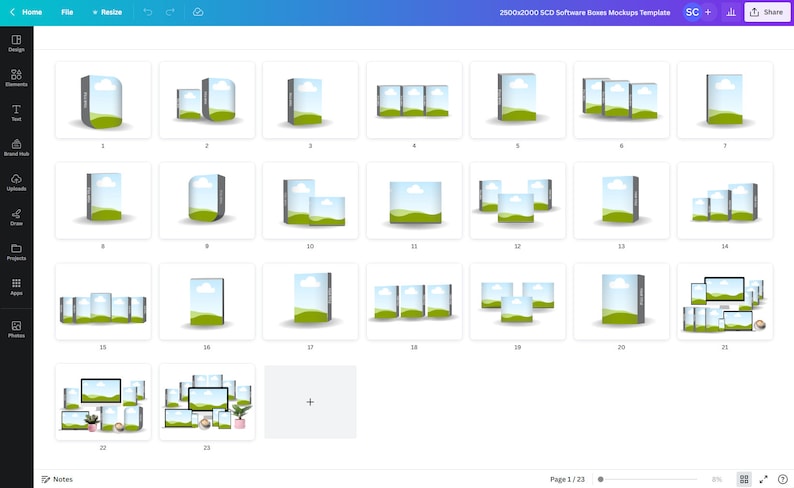 Canva Box Mockup Templates, Canva Mockup, Mockup Box, Software Box ...