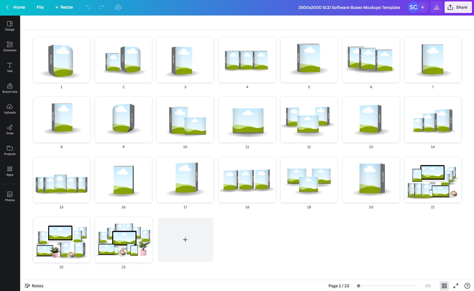 Box Mockup, Canva Box Mockup, Mockup Product Box, Canva Box Template ...