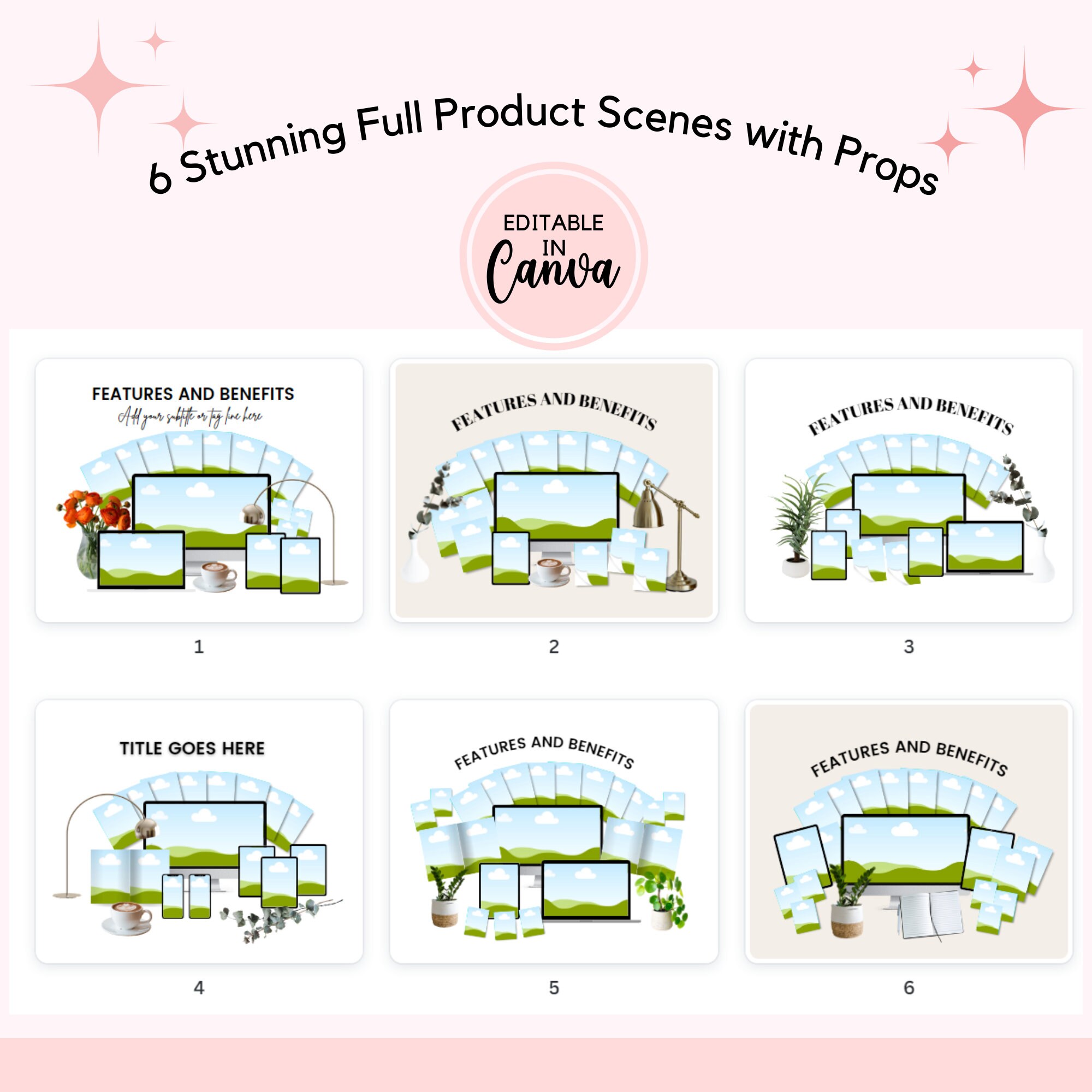 Course Creator Bundle, Canva Mockup Templates, Digital Product Mockup ...