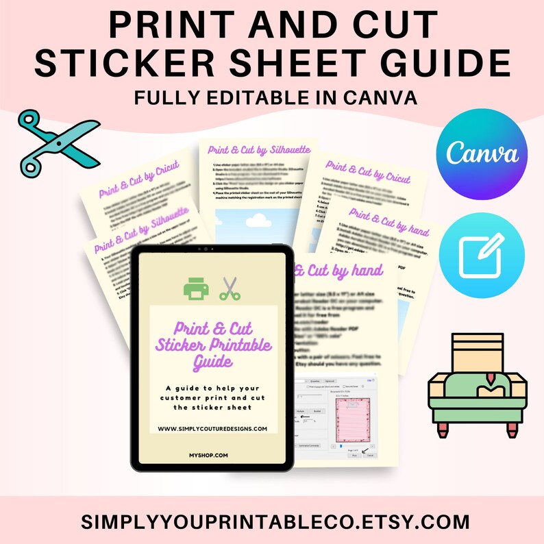 Print and Cut Stickers Guide for Cricut Printable Sticker - Etsy