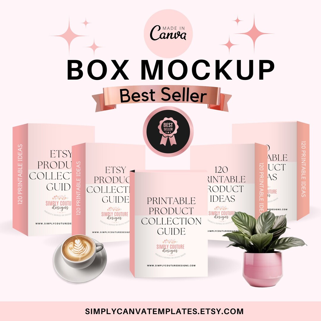 Canva Box Mockup Templates, Canva Mockup, Box Mockup, Software Box ...