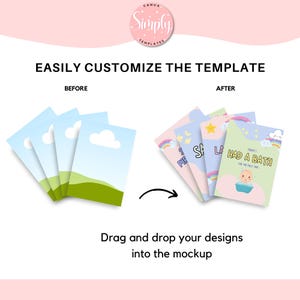 Affirmation Cards Printable Mockup, Editable Canva Template, Playing ...