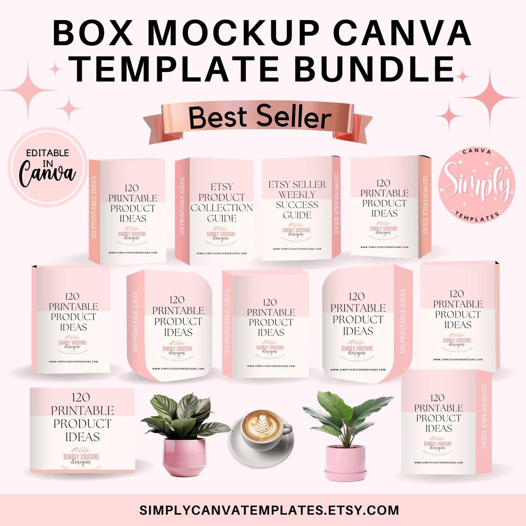 Canva Box Mockup Vorlagen | Produkthülle | Software Mockup | Bundle Box ...
