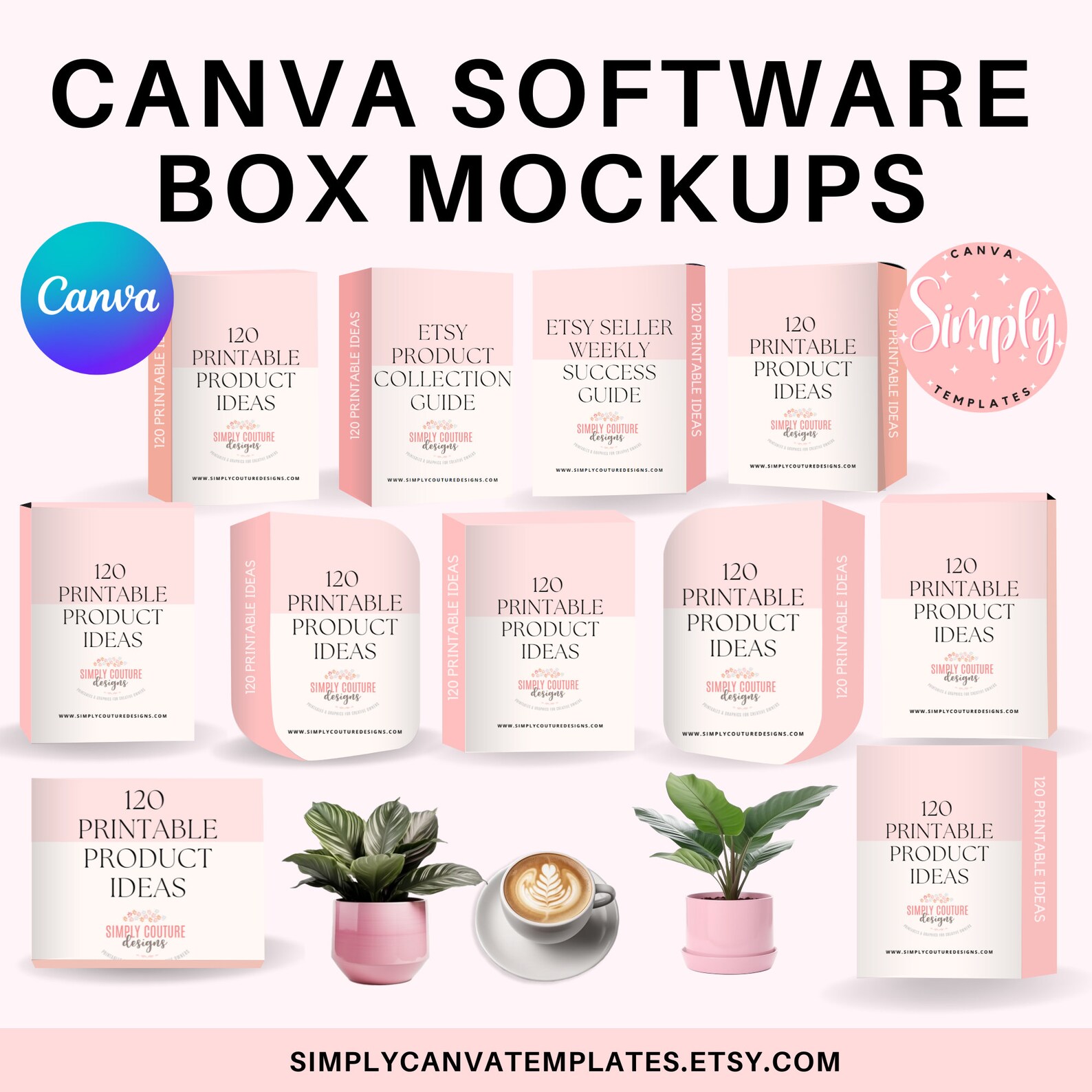Canva Box Mockup Templates, Canva Mockup, Mockup Box, Software Box ...