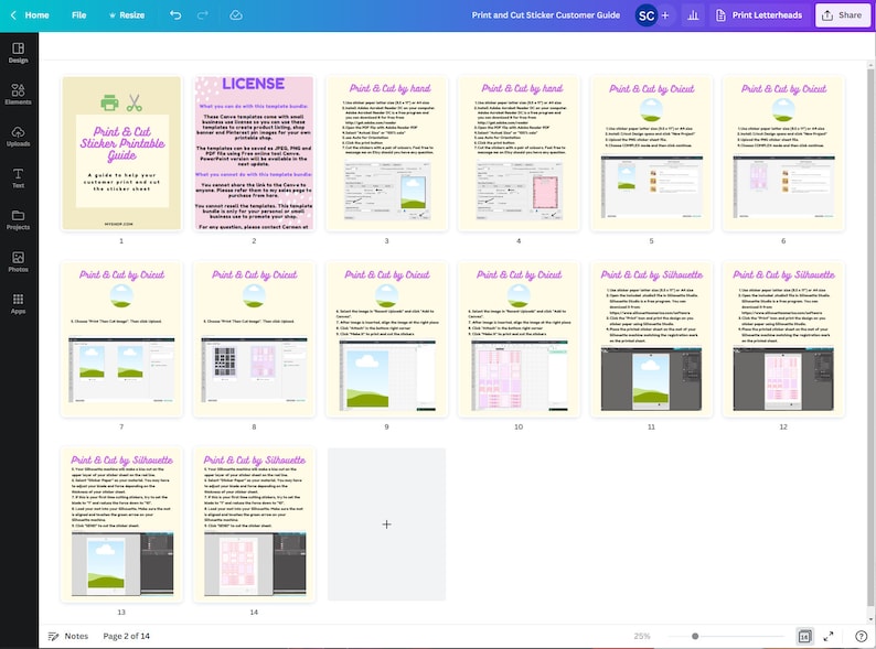 Print and Cut Stickers Guide for Cricut and Silhouette Printable ...