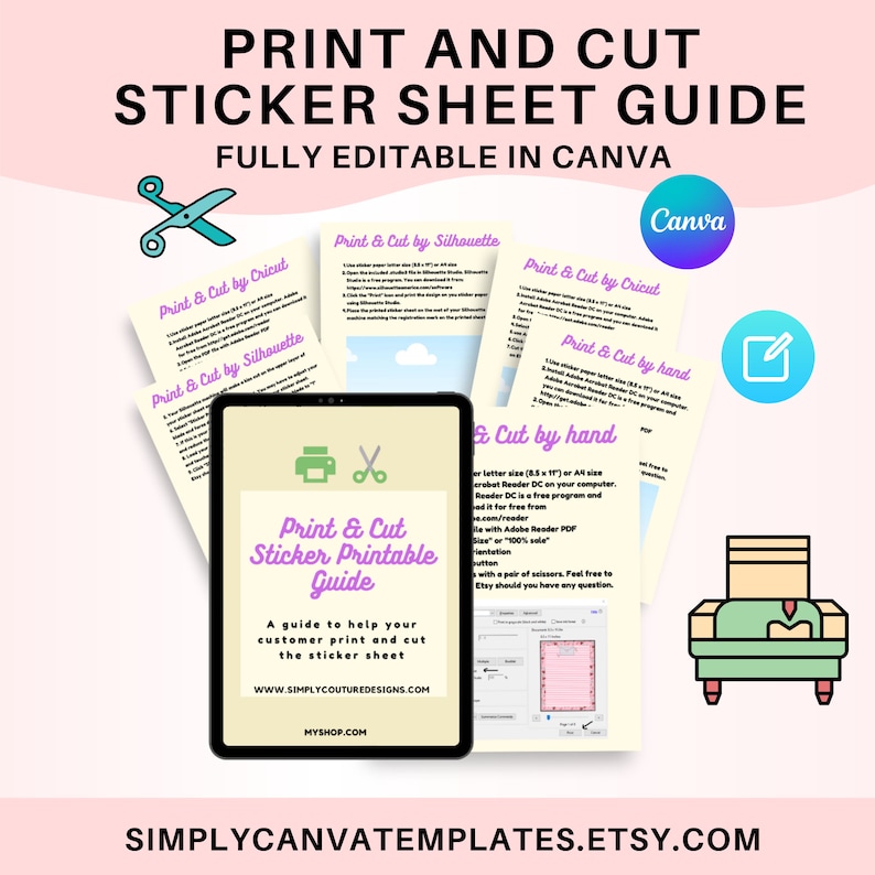 Print and Cut Stickers Guide for Cricut and Silhouette Printable ...