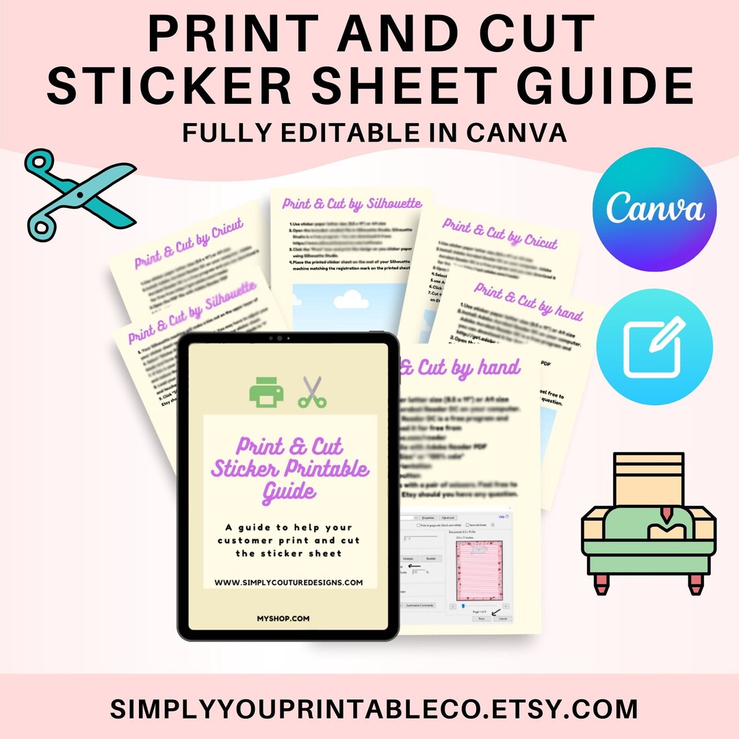 Print and Cut Stickers Guide for Cricut and Silhouette Printable ...