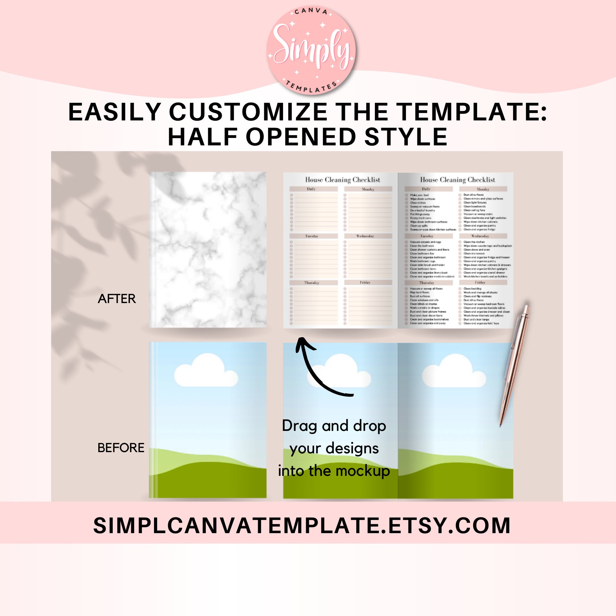 Canva Mockup, Journal Planner Mockup, KDP Mockup, Magazine Mockup ...