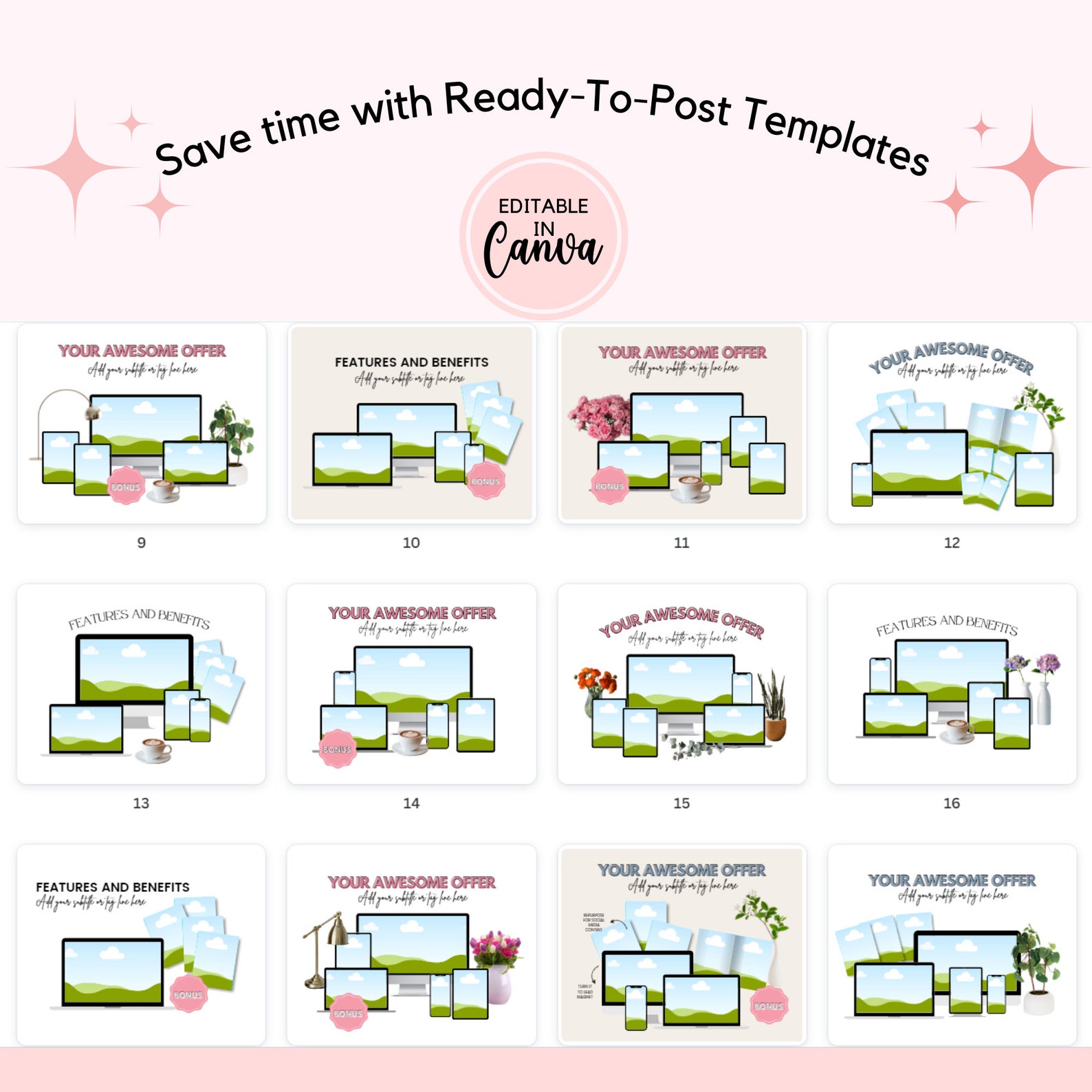 20 Course Creator Mockup | Canva Course Mockup Template | Digital ...