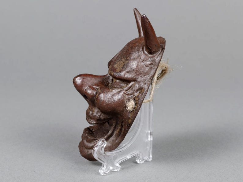 Vintage Bizen Hannya Mask by Tōkō Kiln Noh Craft Talisman for ...