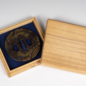 RARE 15th-16th Century Muromachi Period Katana Iron Tsuba With Gold ...