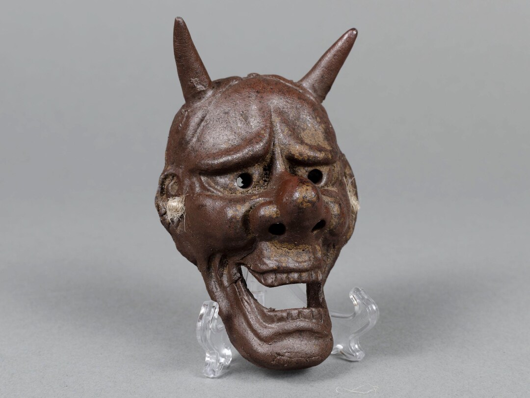 Vintage Bizen Hannya Mask by Tōkō Kiln Noh Craft Talisman for ...