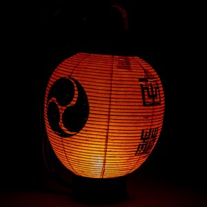 19th Century Edo Period Antique Japanese Lantern With Hidari Mitsudomoe ...