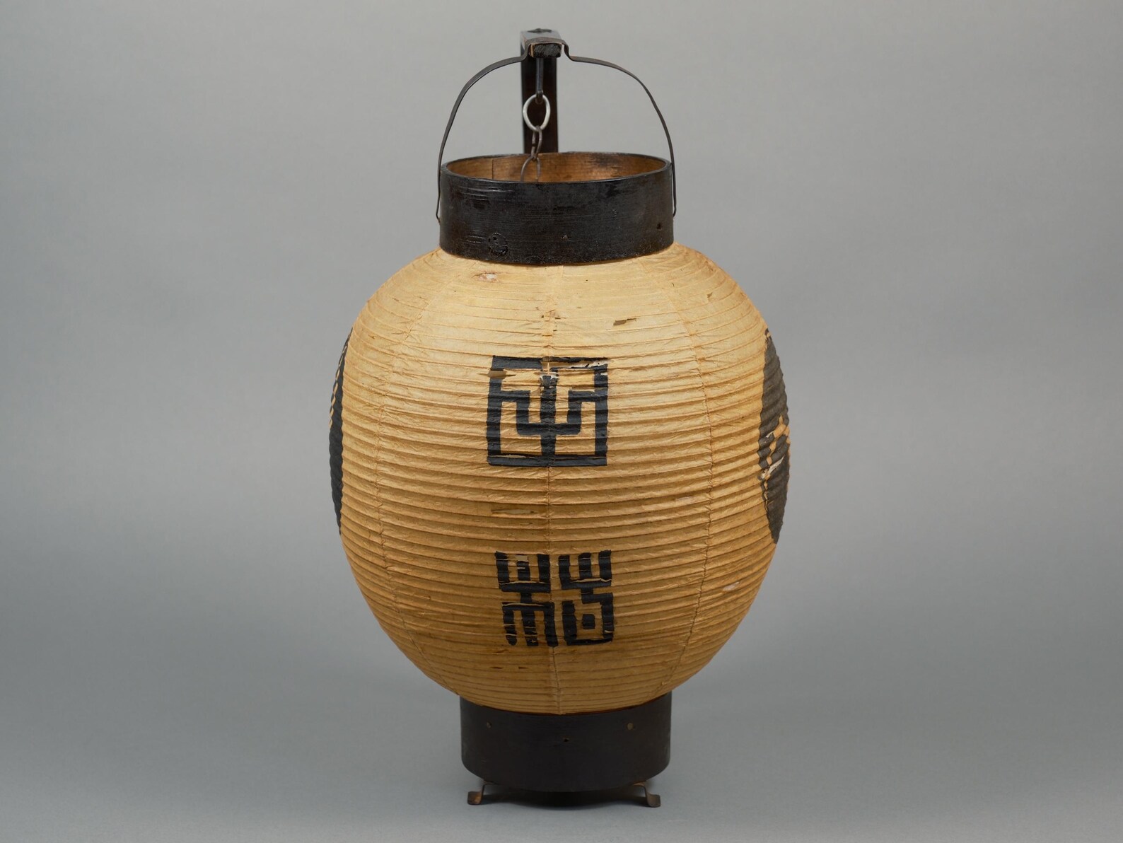 19th Century Edo Period Antique Japanese Lantern With Hidari Mitsudomoe ...