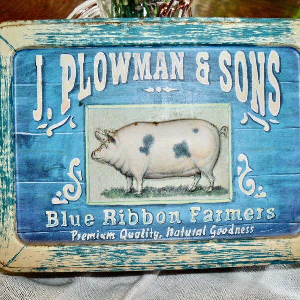 Blue Tin Box - Etsy