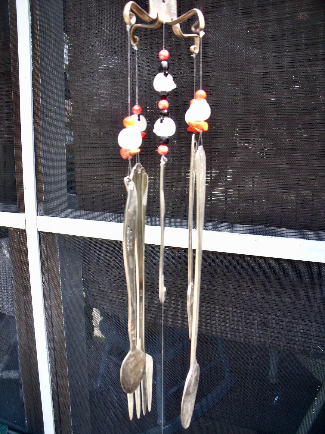 CAT and MOUSE WIND Chimes--4 Cats and 2 Mice Glass Beads, Along With 2 ...