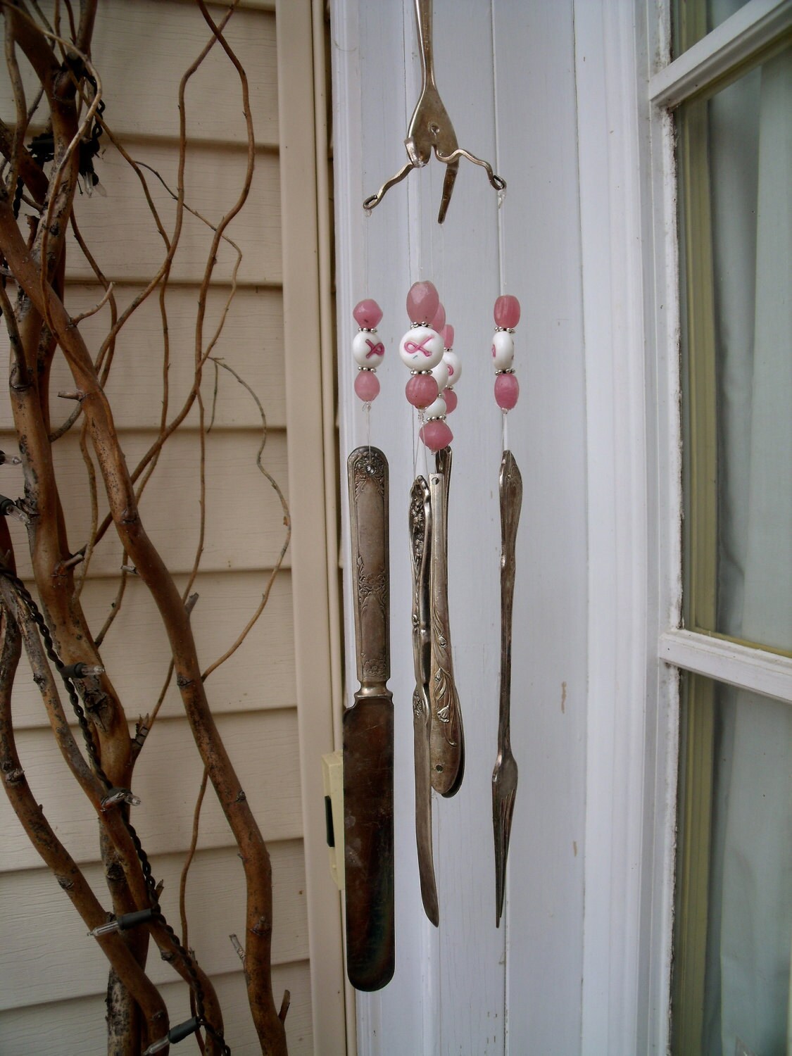 BREAST CANCER AWARENESS WindChime from REcYcLeD REpurPoseD | Etsy