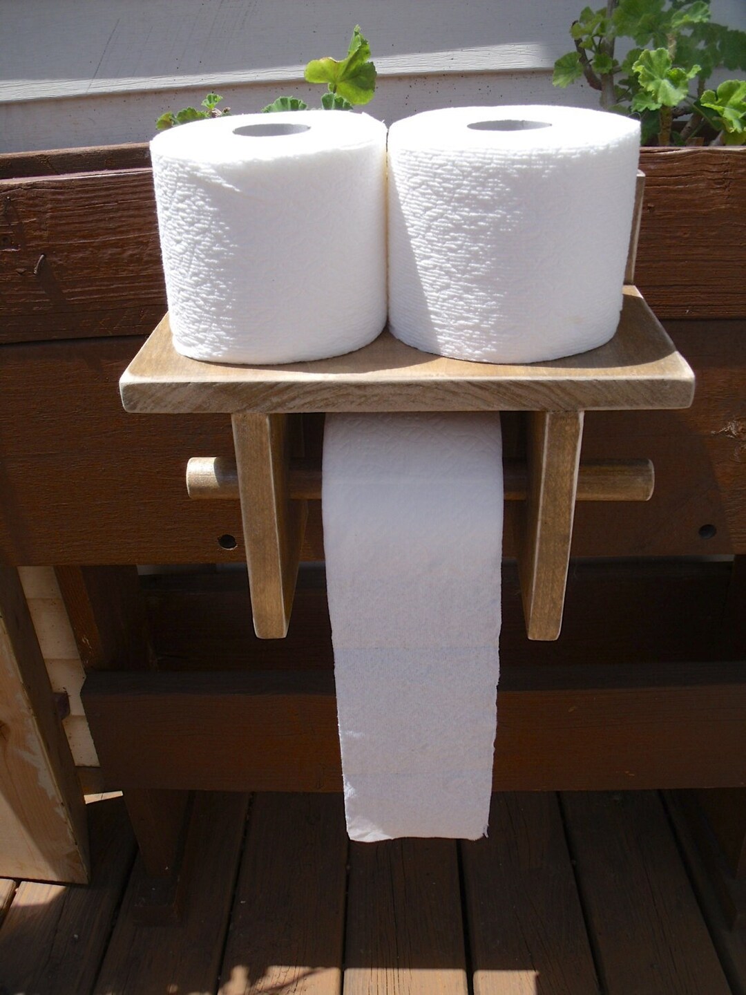 T-PAPER HOLDER With SHELF-- Sturdy and Unique-all Reclaimed Wood-extra ...