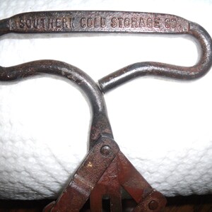 Sale--vintage Ice Tongs Paper Towel Holder--"southern Cold Storage Co ...