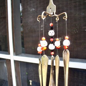CAT and MOUSE WIND Chimes--4 Cats and 2 Mice Glass Beads, Along With 2 ...