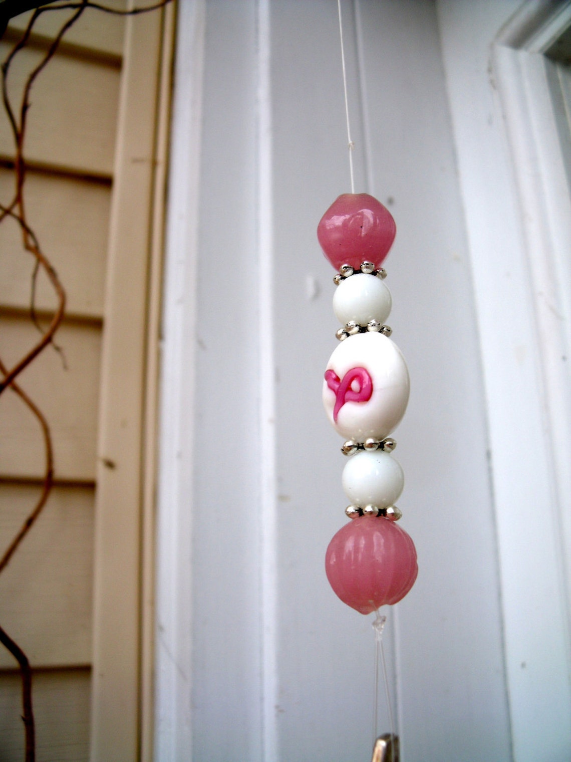 BREAST CANCER AWARENESS Windchime From Recycled Repurposed - Etsy