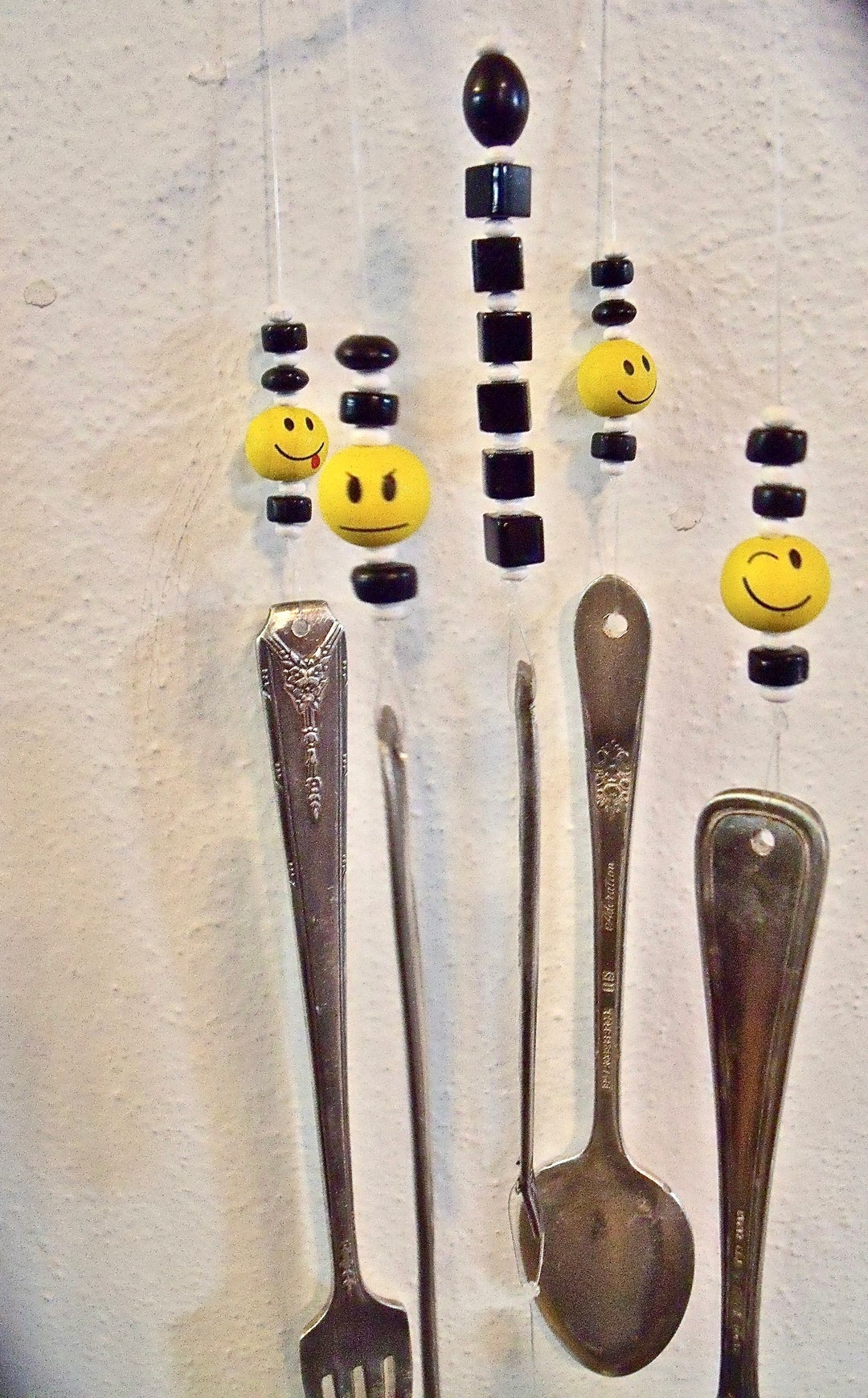 Sale--smiley FACE Wind Chimes Made From Silver Plated Antique ...