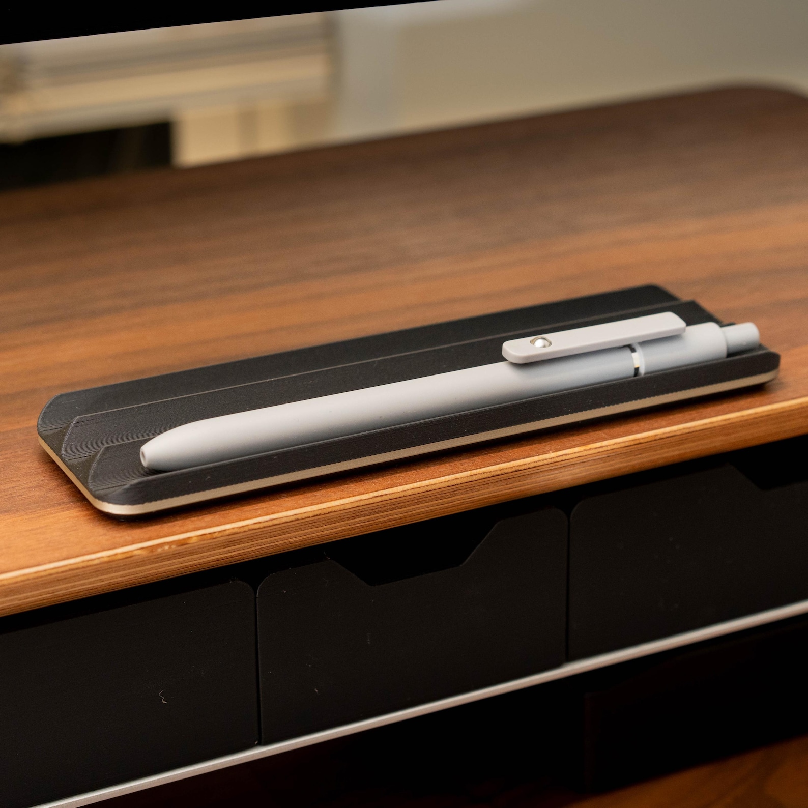 3 Pen Tray With Accent | Modern Desk Organizer Accessories | Minimal ...