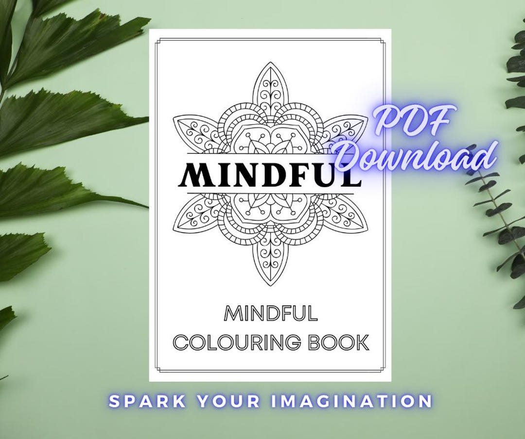 Mindful Colouring Book 46 Pages Relaxing Colouring Book - Etsy UK
