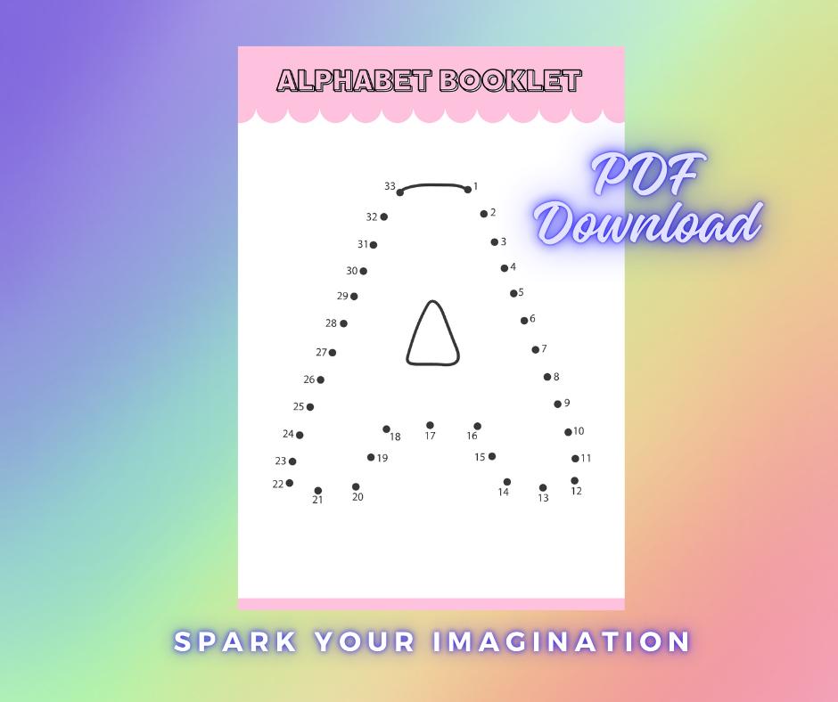 Connect the Dots 26 Printable Pages, Alphabets A to Z Dot to Dot ...