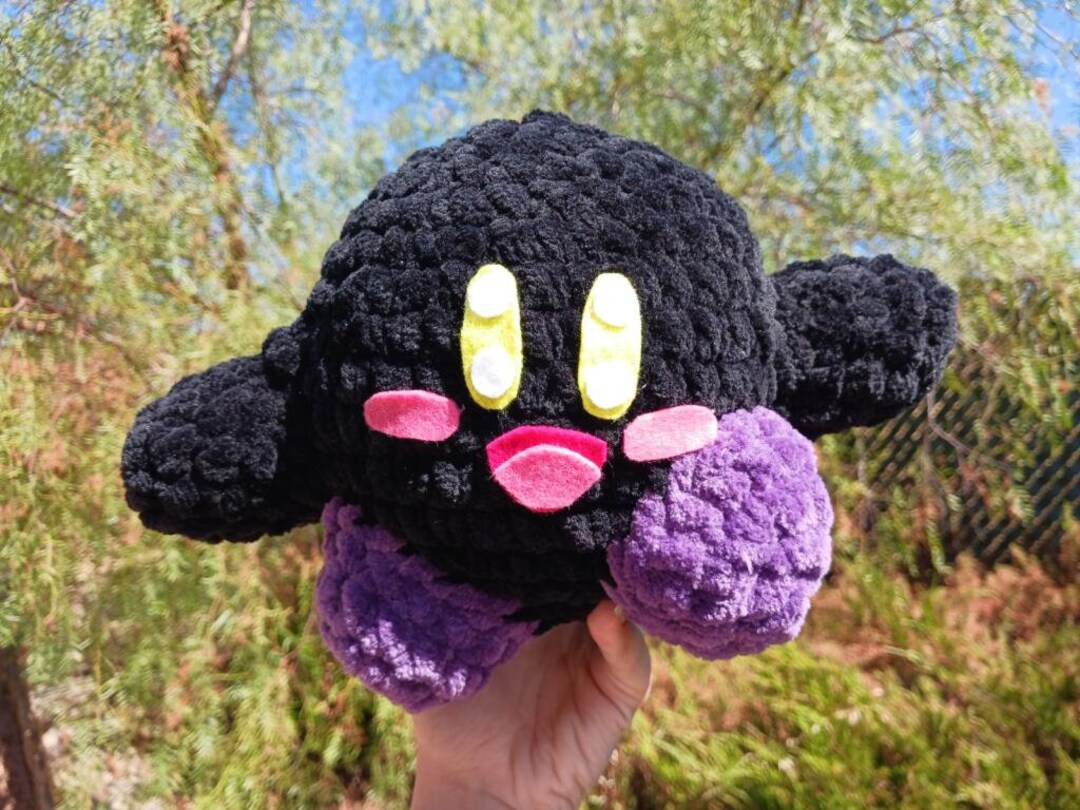 Adorable Crochet Kirby Stuffed Animal in Black - Etsy