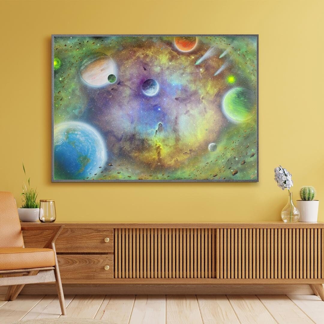 Astrophotography Print/planet Spray Painting/nebula Painting/nebula Art ...