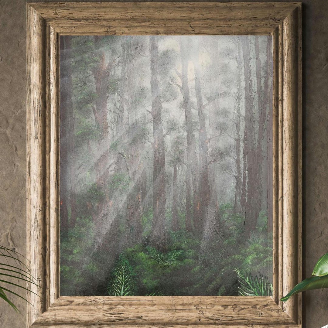 Woodlands Forest Jungle Original Painting, Spray Paint Art, Nature ...