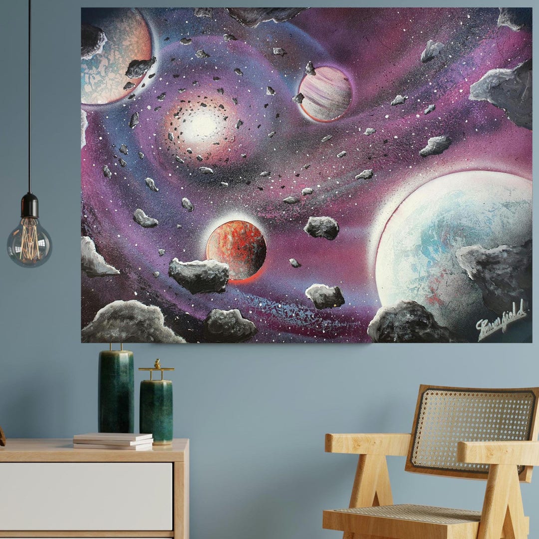 Planet Spray Painting/spray Paint Art/nebula Painting/nebula Art Poster ...