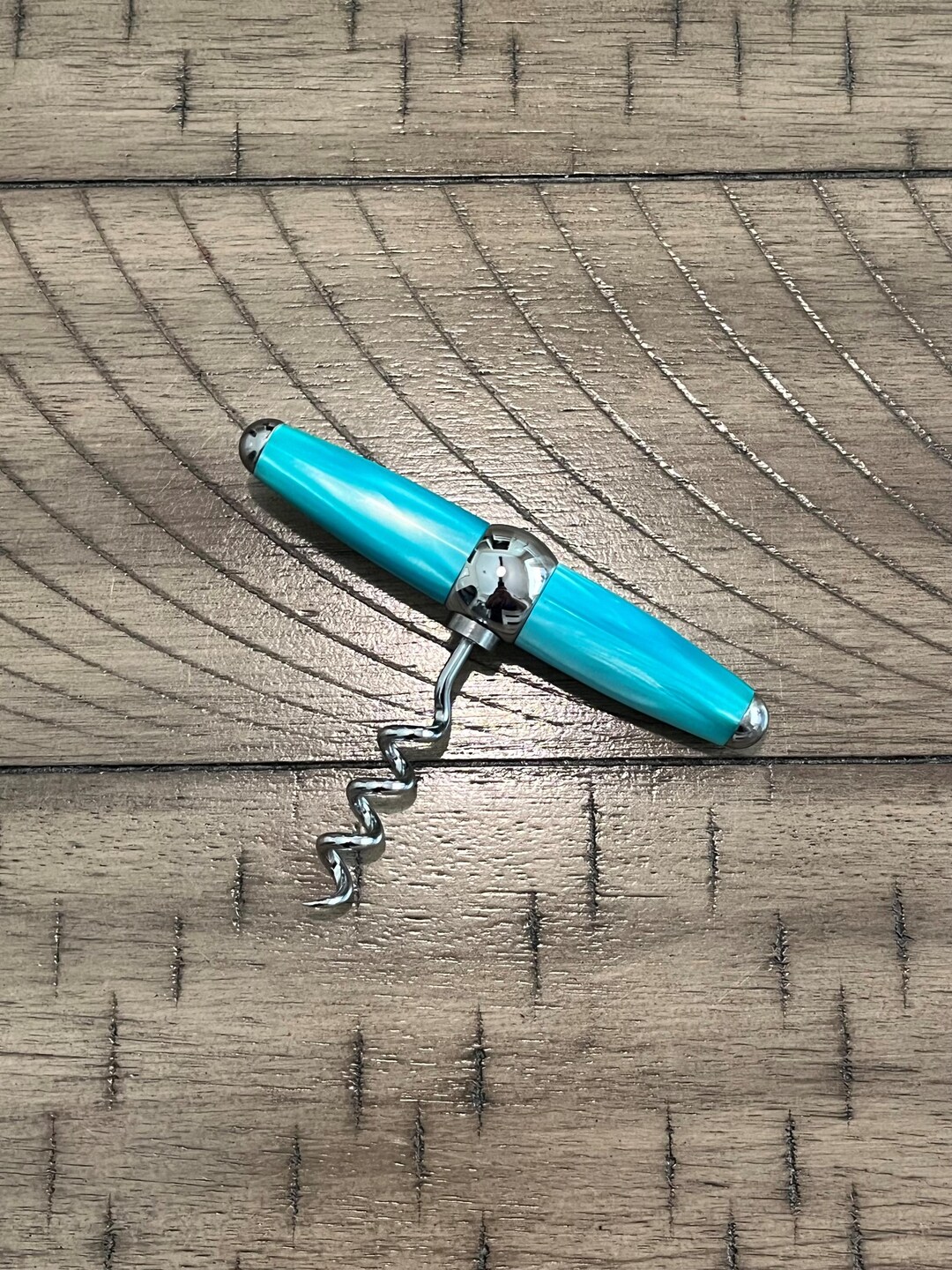 Aqua Pearl Acrylic Corkscrew - Etsy
